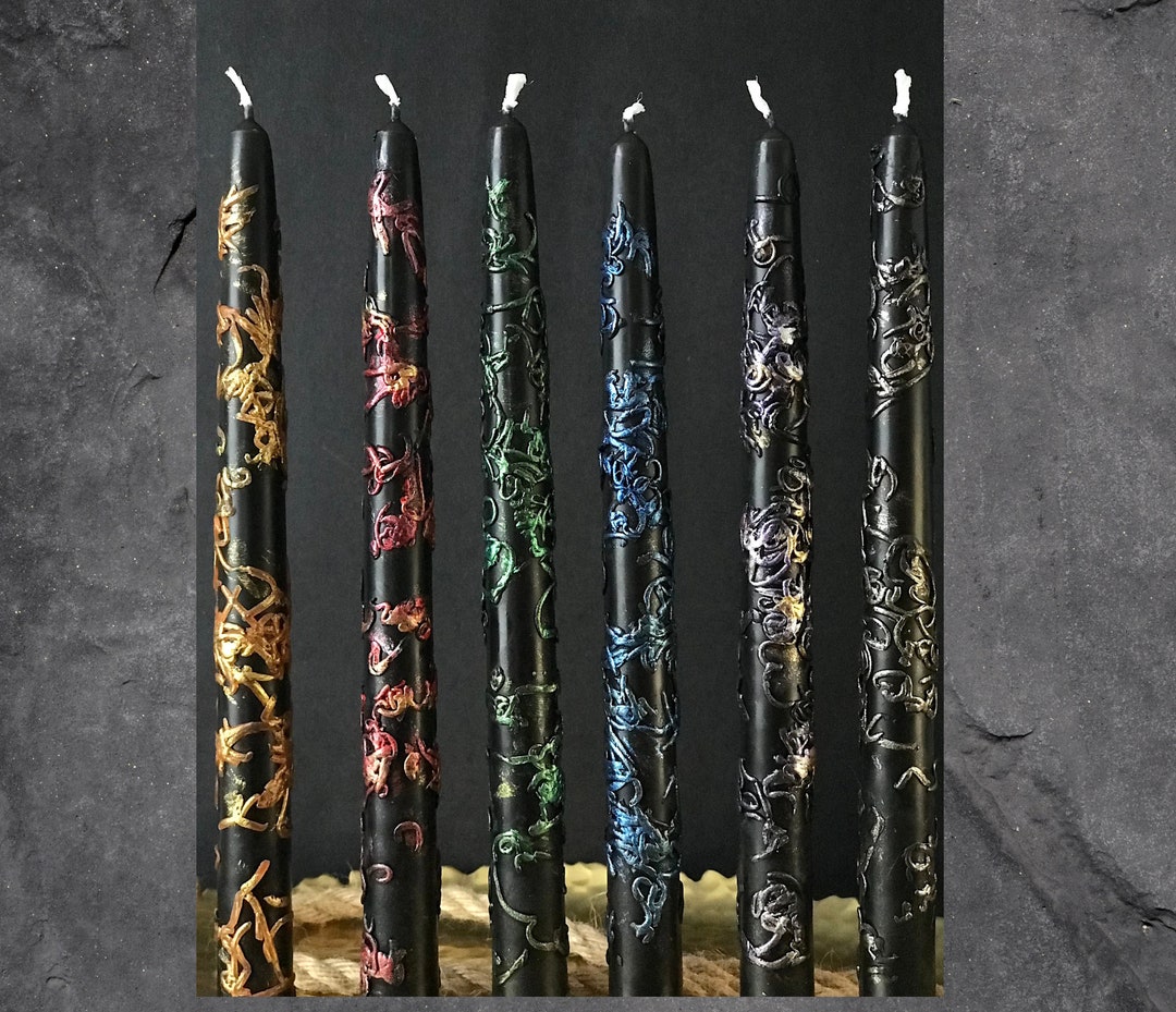 Taper Candles Magic Candles Dragon Themed Design, Magical Ambiance ...