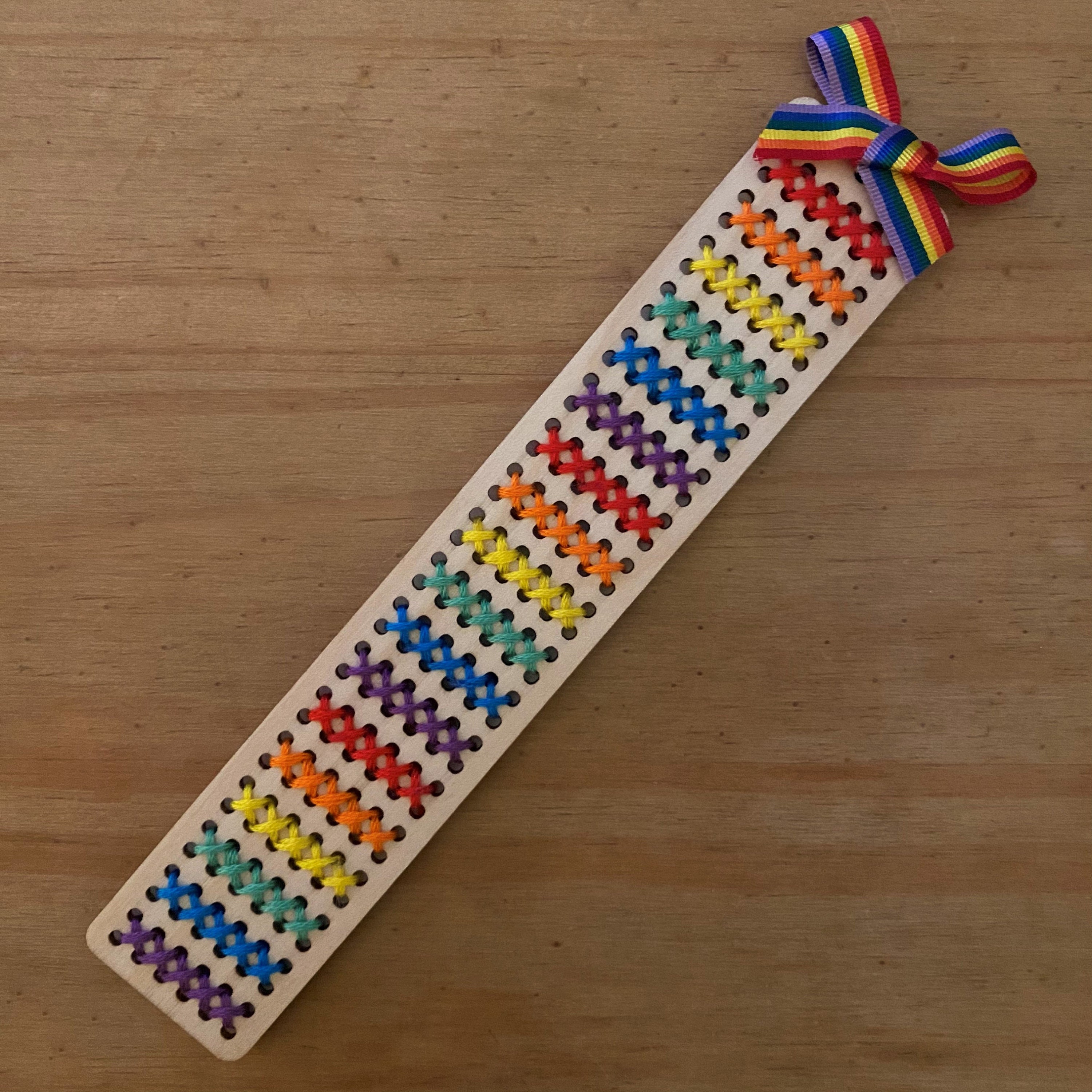 Pride Rainbow Embroidery Bookmarks - Etsy