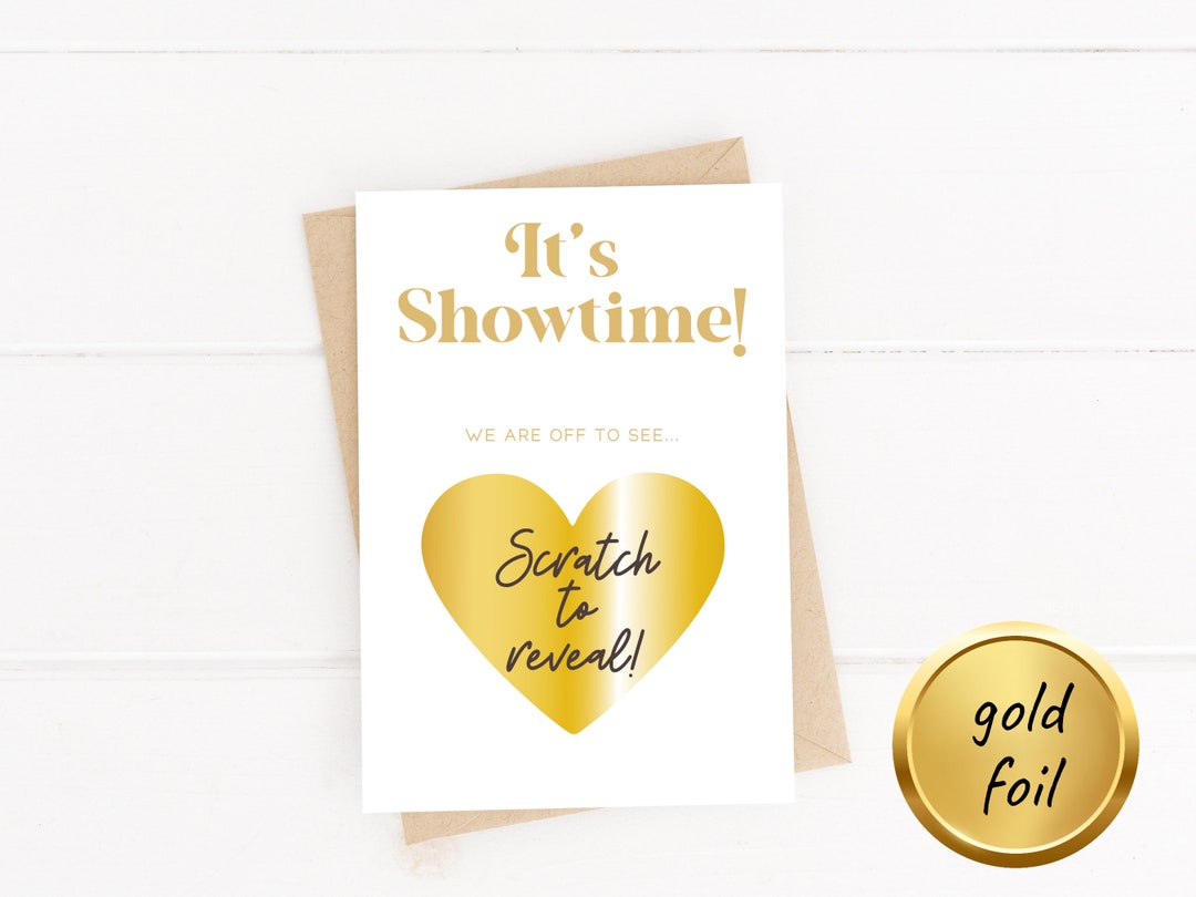 Scratch to Reveal Card Surprise Reveal Card Concert Reveal - Etsy