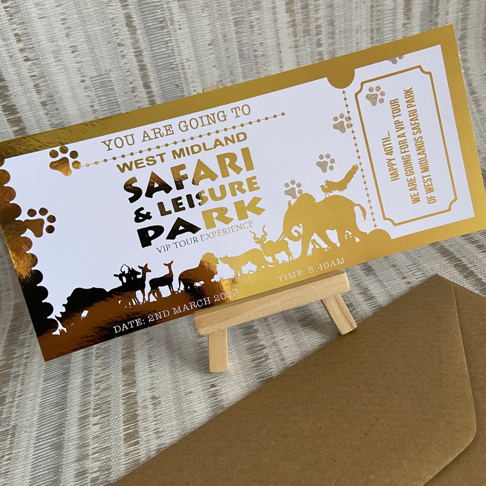 EDITABLE Zoo Trip Ticket Animal Park Pass Surprise Trip to - Etsy UK