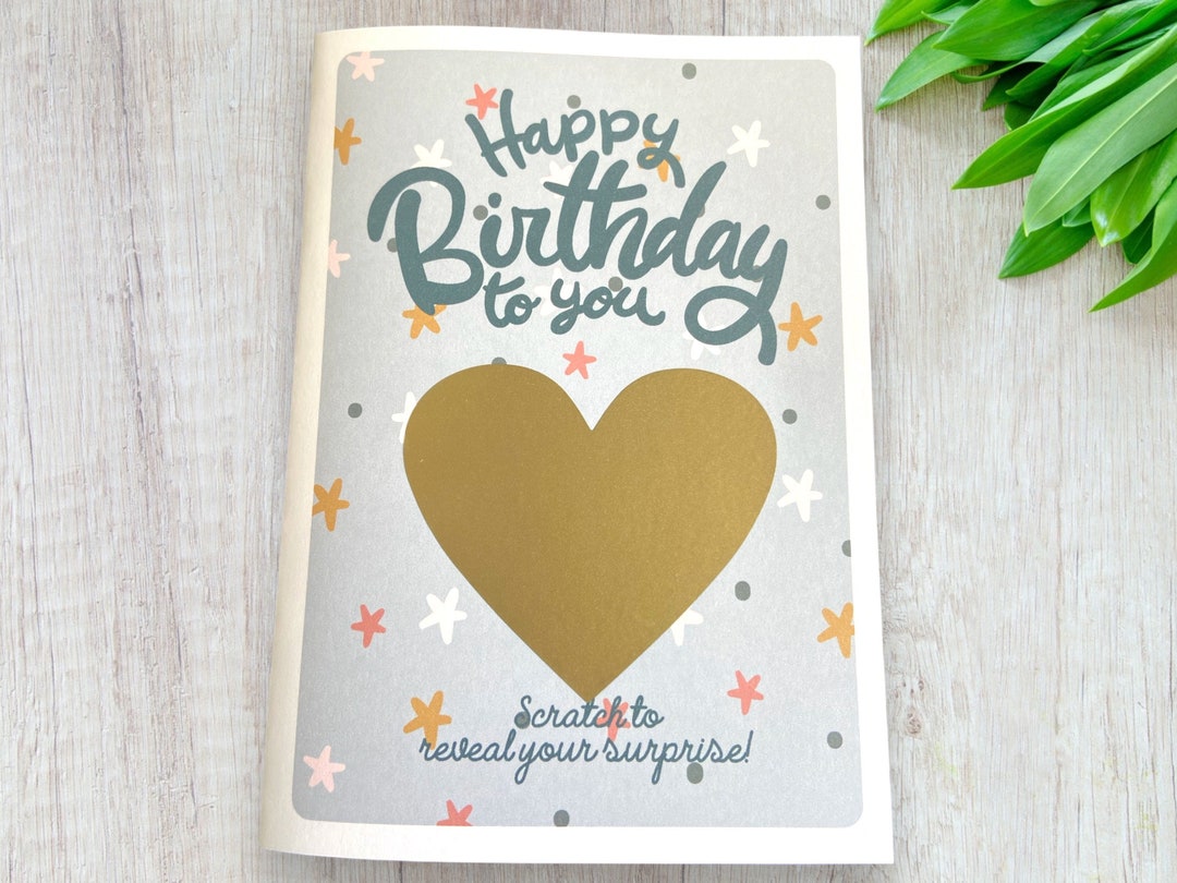 Scratch to Reveal Card Surprise Reveal Card Concert Reveal - Etsy