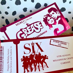 Personalised Ticket Foil Concert Ticket Tickets Gift Golden - Etsy