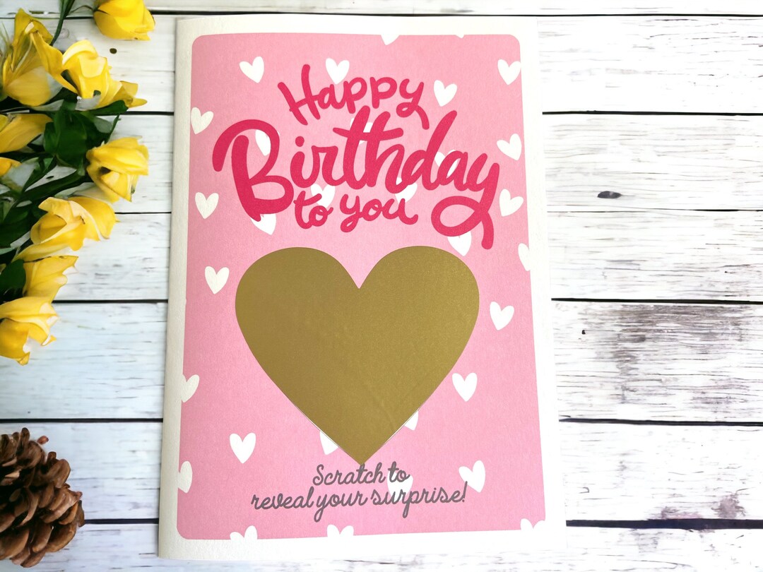 Scratch to Reveal Card Surprise Reveal Card Concert Reveal - Etsy