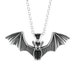 Sterling Silver Whitby Jet Gothic Oval Belly Bat Necklace - Etsy