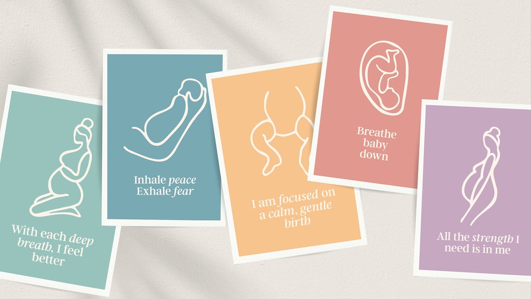 Hypnobirthing Affirmation Cards | Pregnancy, Labour, Positive Birth ...