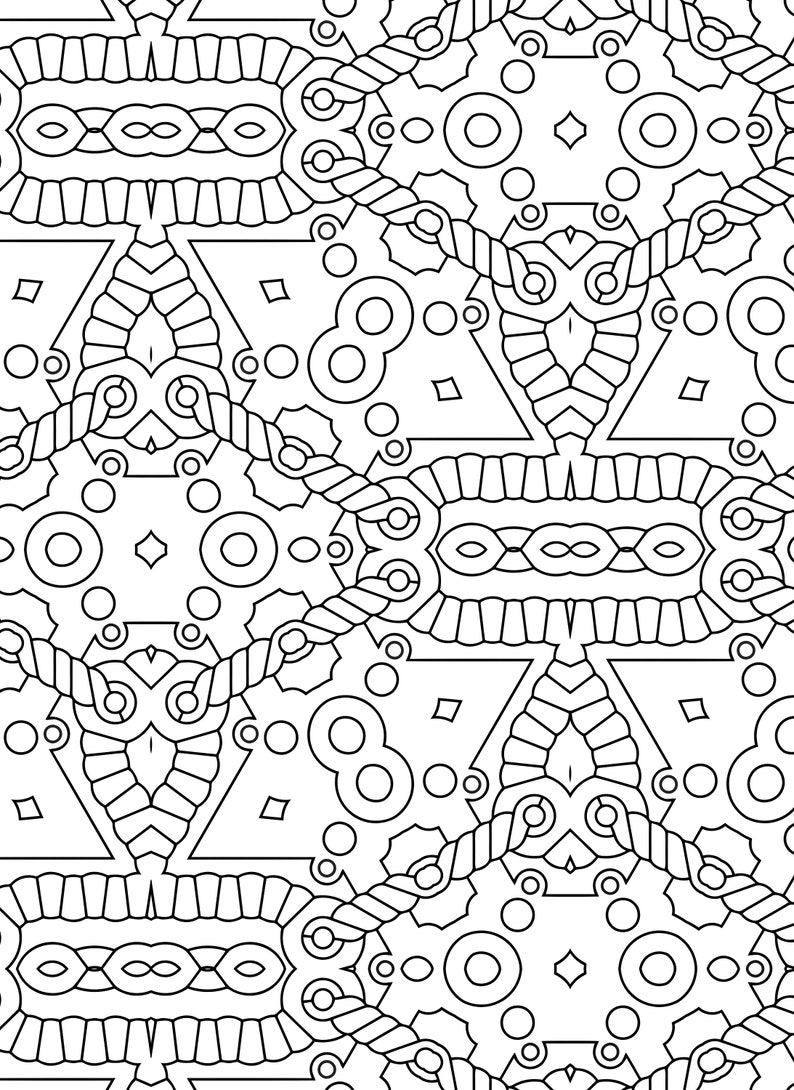 100 Geometric Pattern Coloring Pages - Etsy