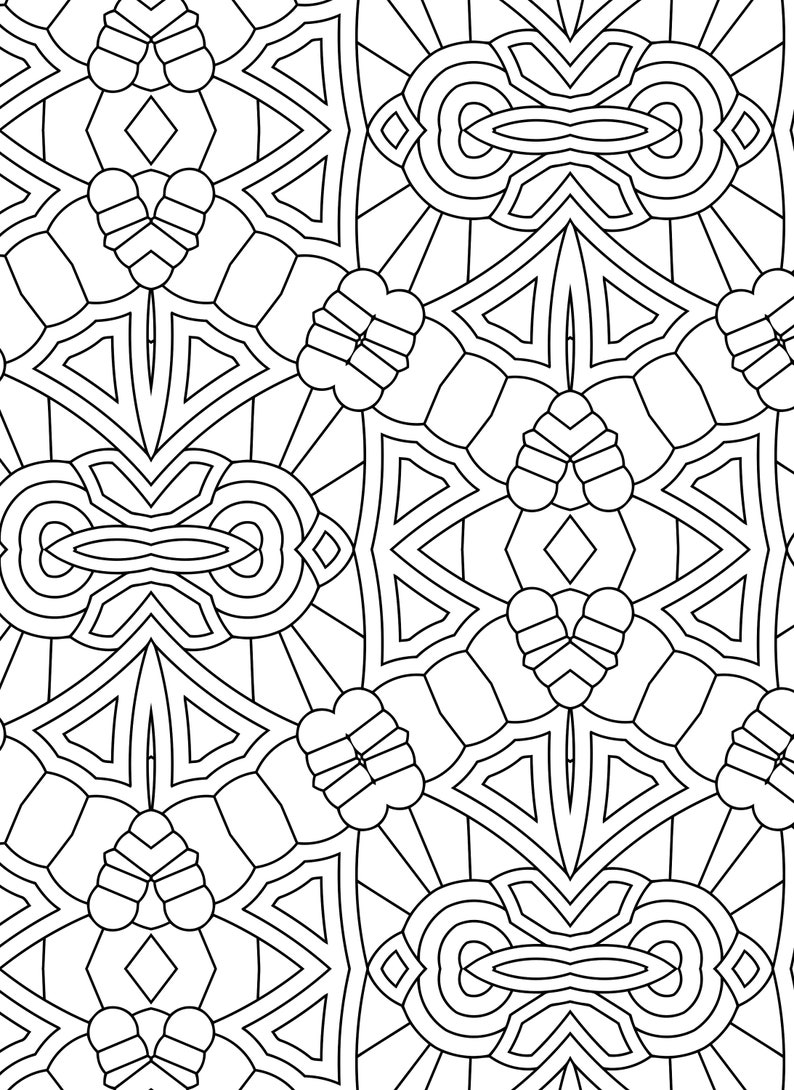 100 Geometric Pattern Coloring Pages - Etsy