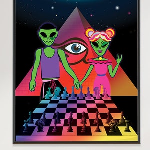 Psychedelic DMT Printable Pyramid Art Trippy Alien Art | Etsy