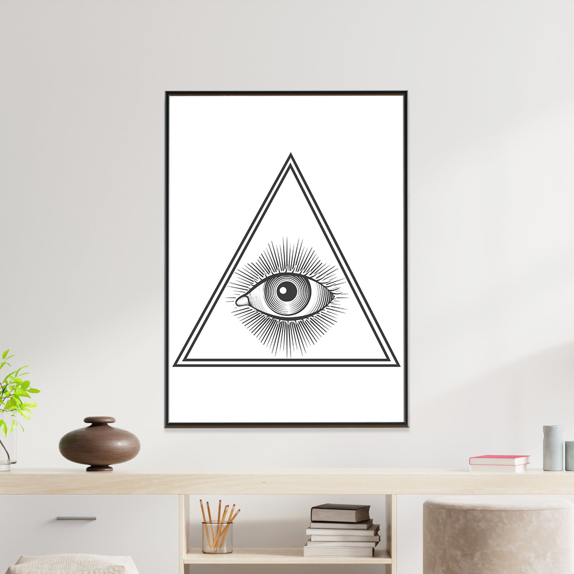 Illuminati Wall Art the All Seeing Eye Pyramid Eye Art - Etsy
