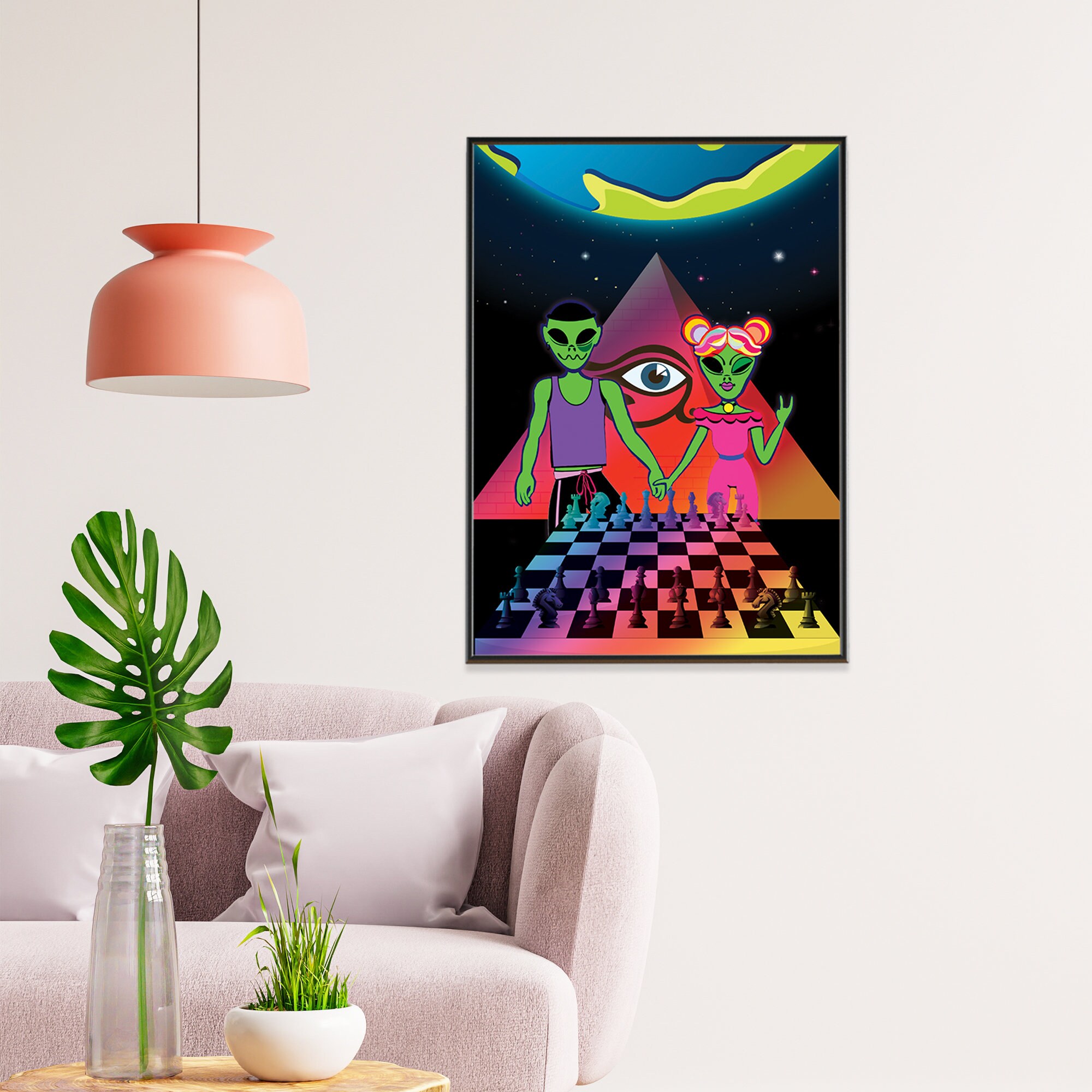 Psychedelic DMT Printable Pyramid Art Trippy Alien Art - Etsy