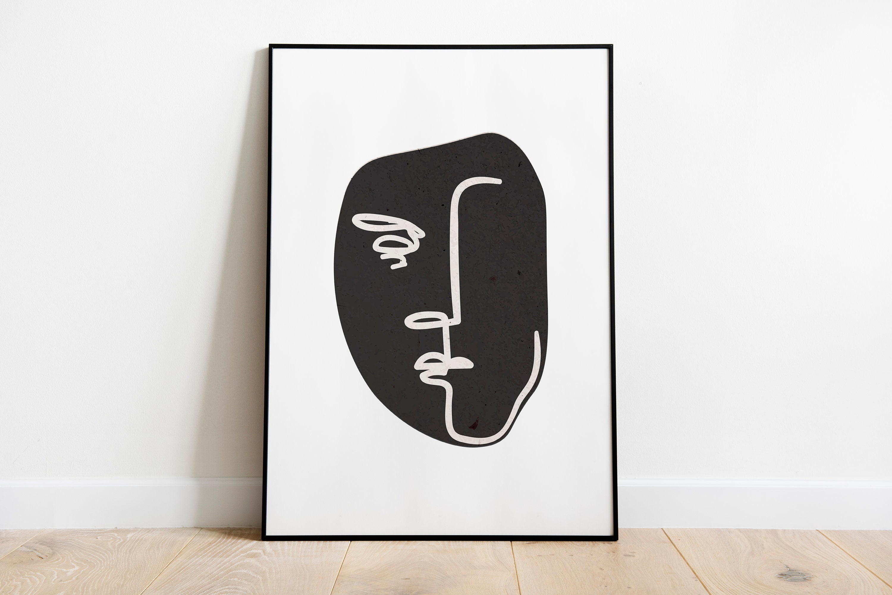 Printable Wall Art Minimalist Poster Abstract Face - Etsy
