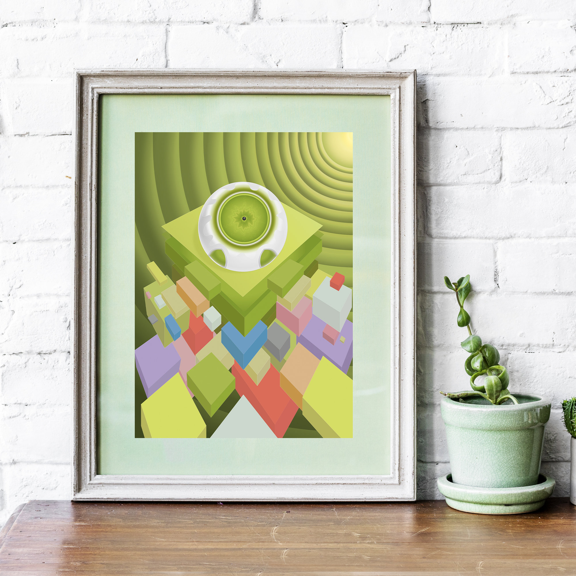 Psychedelic Cube Printable Trippy Digital Download Puzzling - Etsy