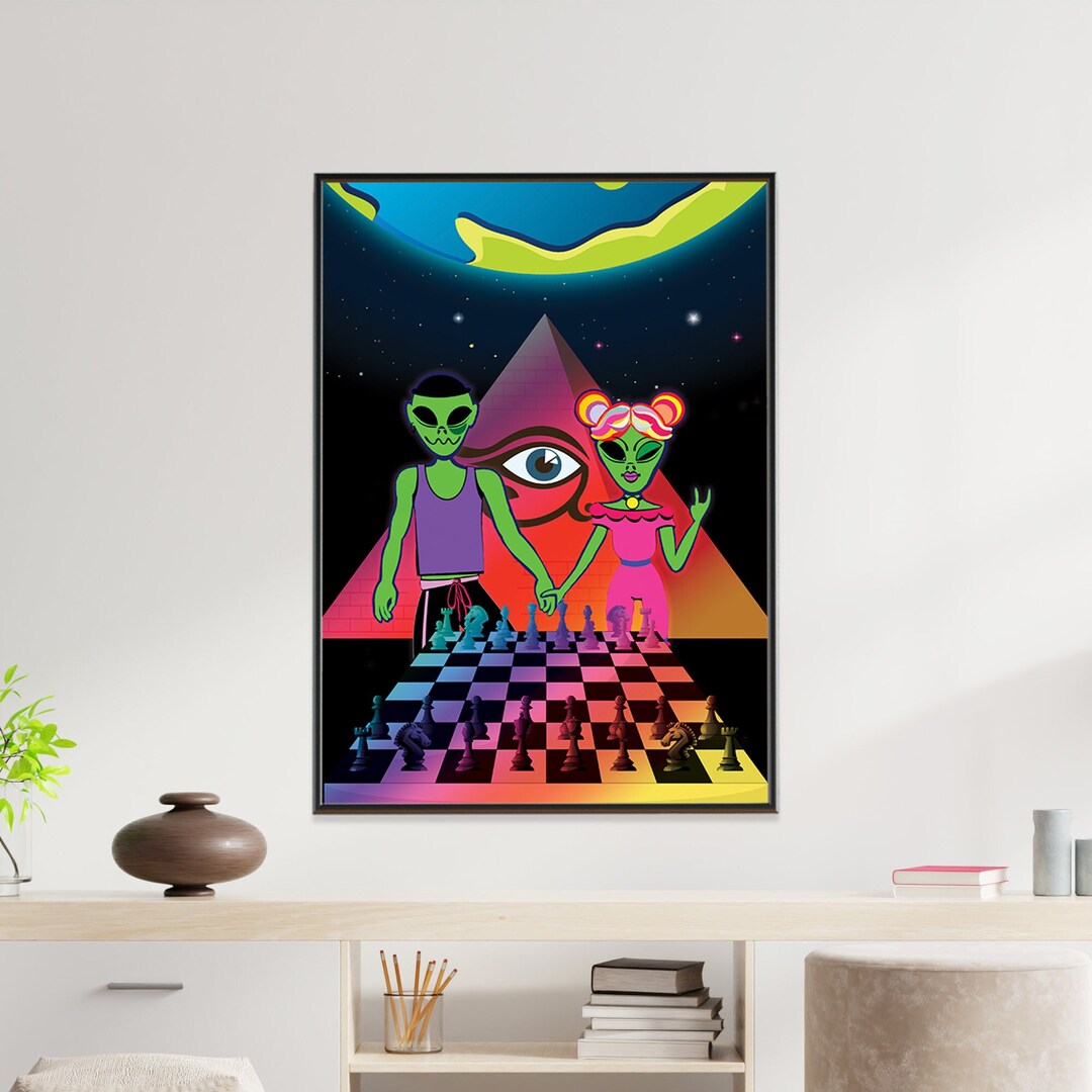 Psychedelic DMT Printable Pyramid Art Trippy Alien Art - Etsy