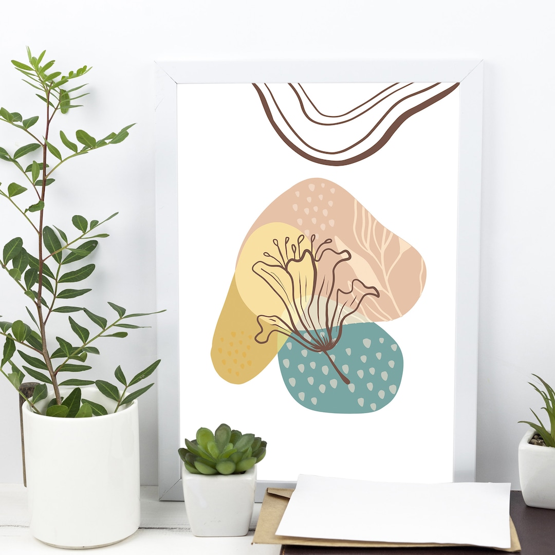 Printable Wall Art, Minimalist Poster, Neutral Digital Print, Geometric ...