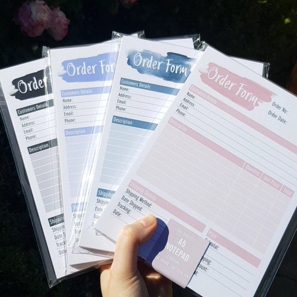 Sales Order Form - Etsy