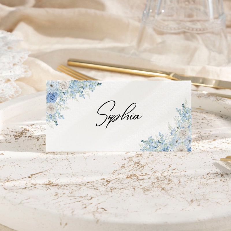 Watercolor Name Card - Etsy