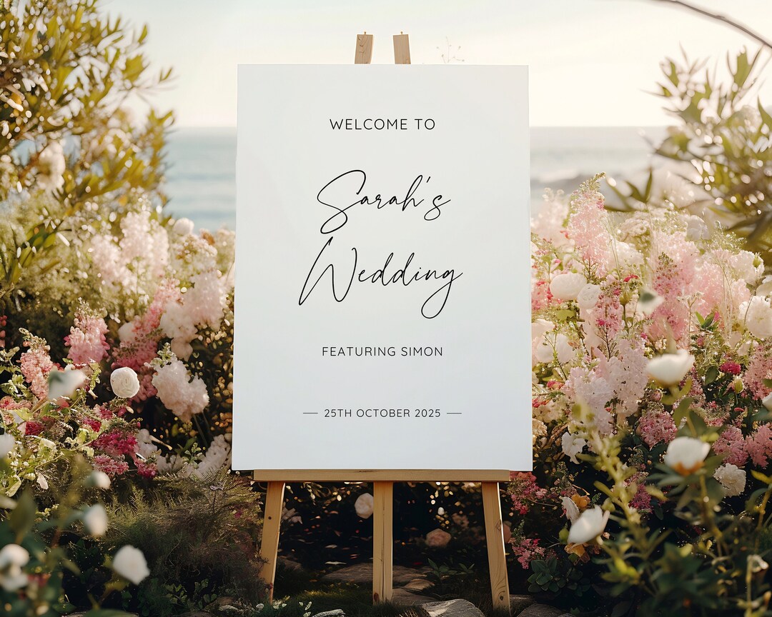 Wedding Welcome Sign, Funny Wedding Welcome Sign, Personalised Wedding ...