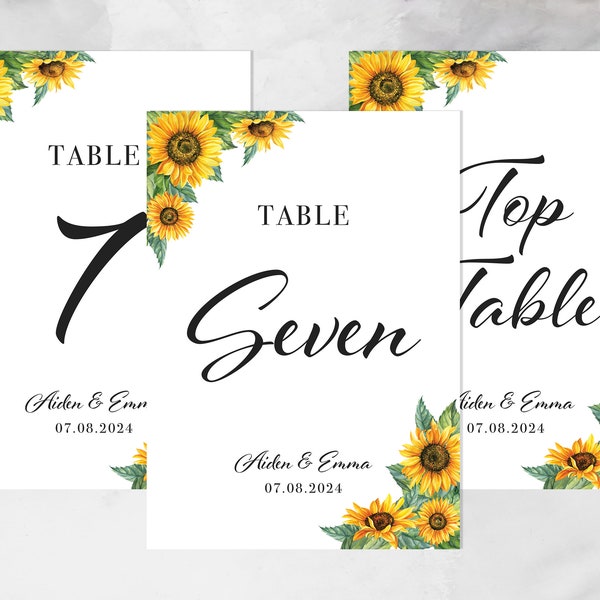 5x7 Table Numbers - Etsy