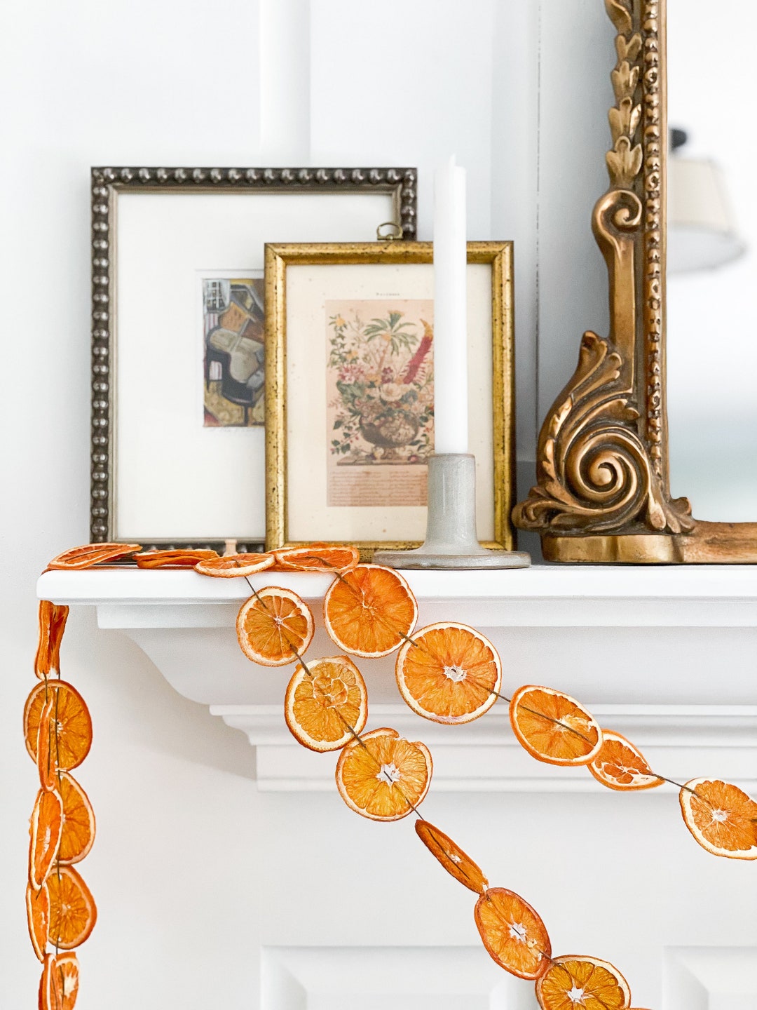 Dried Orange Slice Garland: Citrus Christmas Decor|sustainable Decor ...