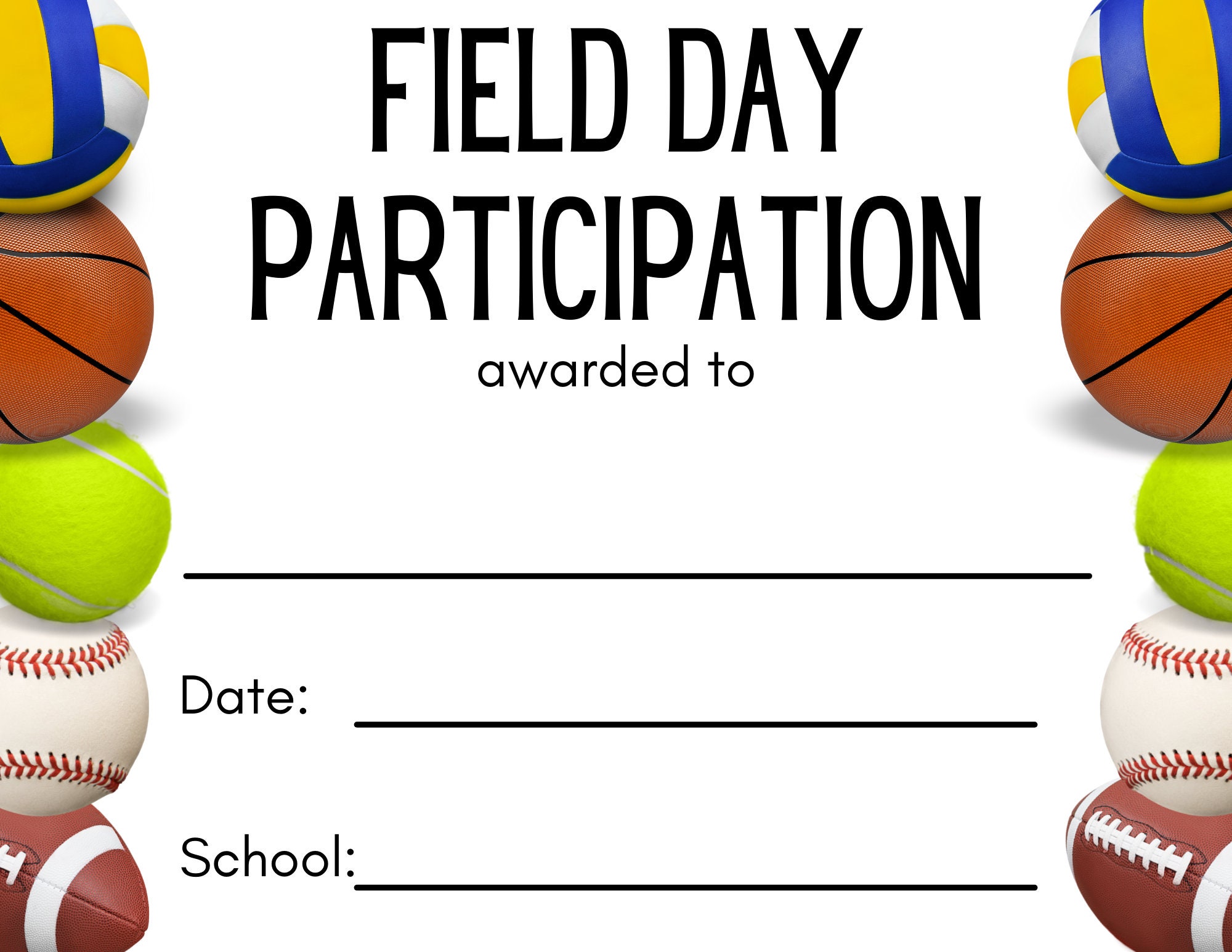 Player Of The Day Certificate Template