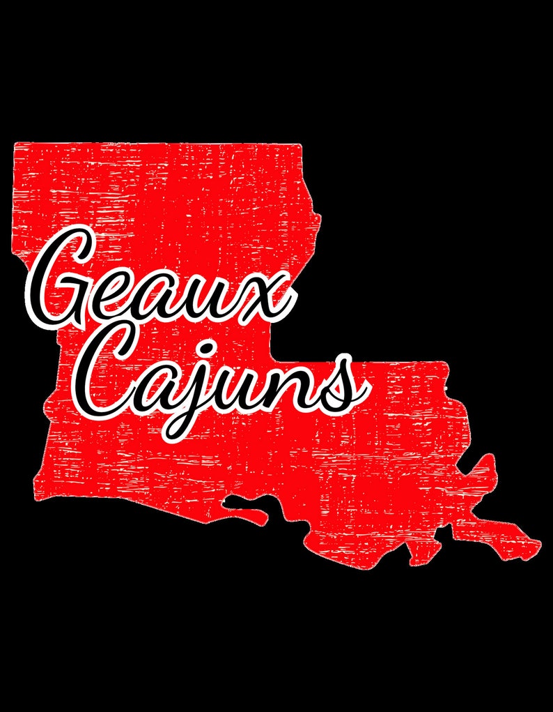 Louisiana "geaux Cajuns", Digital Download, Design, Red, Png - Etsy