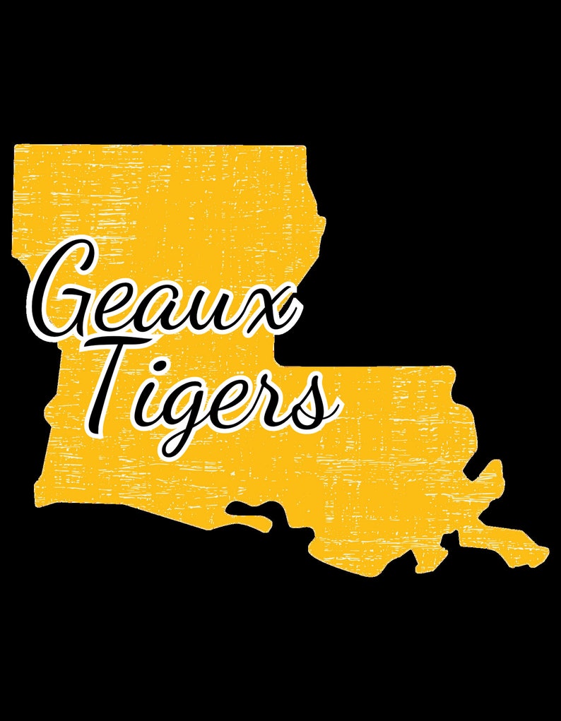 Louisiana geaux Tigers Digital Download, Design, Png, Yellow - Etsy