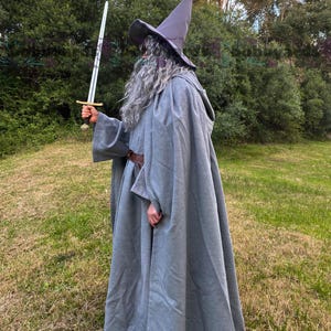 The Grey Wizard Cosplay Costume Outfit Halloween Party - Etsy