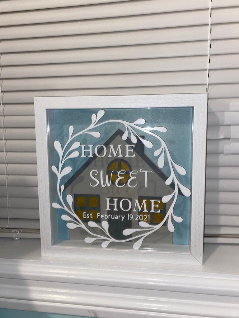 New Home Shadow Box - Etsy