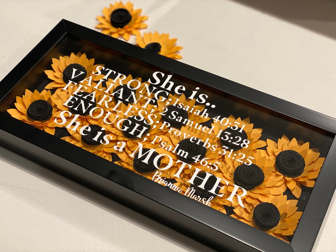 Hand-rolled Sunflower Shadow Box - Etsy