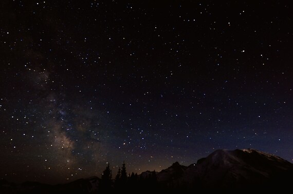 Lighting up Rainier Rainier With Lights Mount Rainier at - Etsy