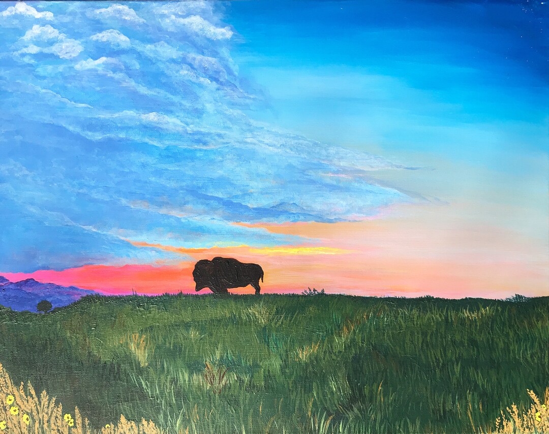 Bison Print - Etsy