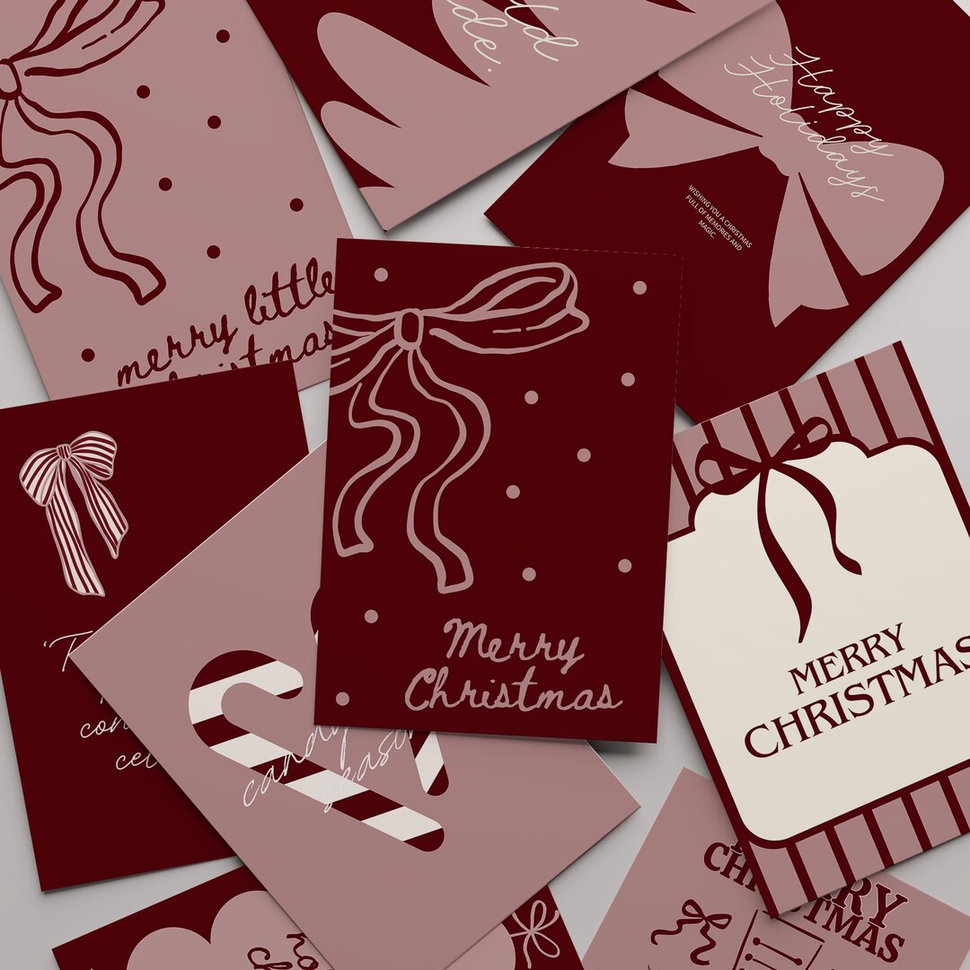 Christmas Poster Bundle Printable | Modern Minimalist Christmas Wall ...