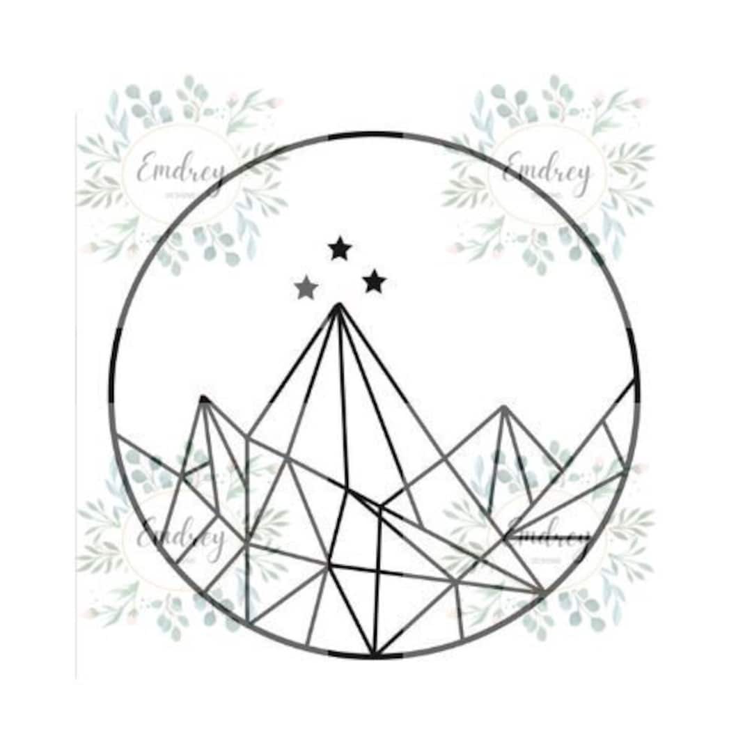 SVG PNGJPG - ACOTAR - Night Court - Mountain With Stars Logo - Etsy