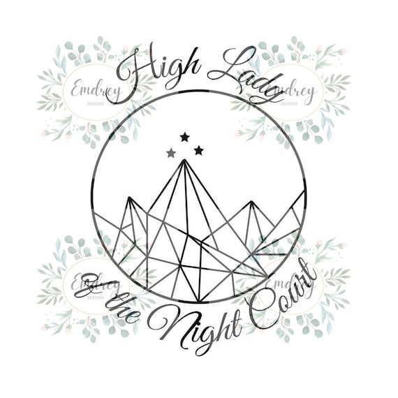 SVG PNGJPGFiles ACOTAR High Lady of the Night Court | Etsy