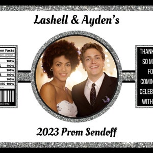 Black and Silver Prom Template Bundle, Prom 2023 Chip Bag & Water ...