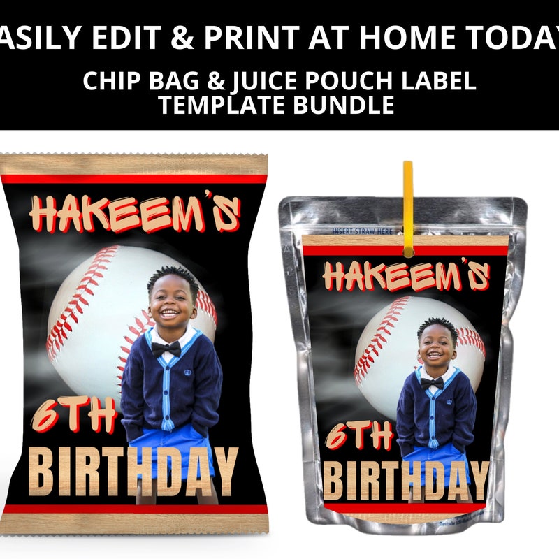 Sports Chip Bag Template - Etsy