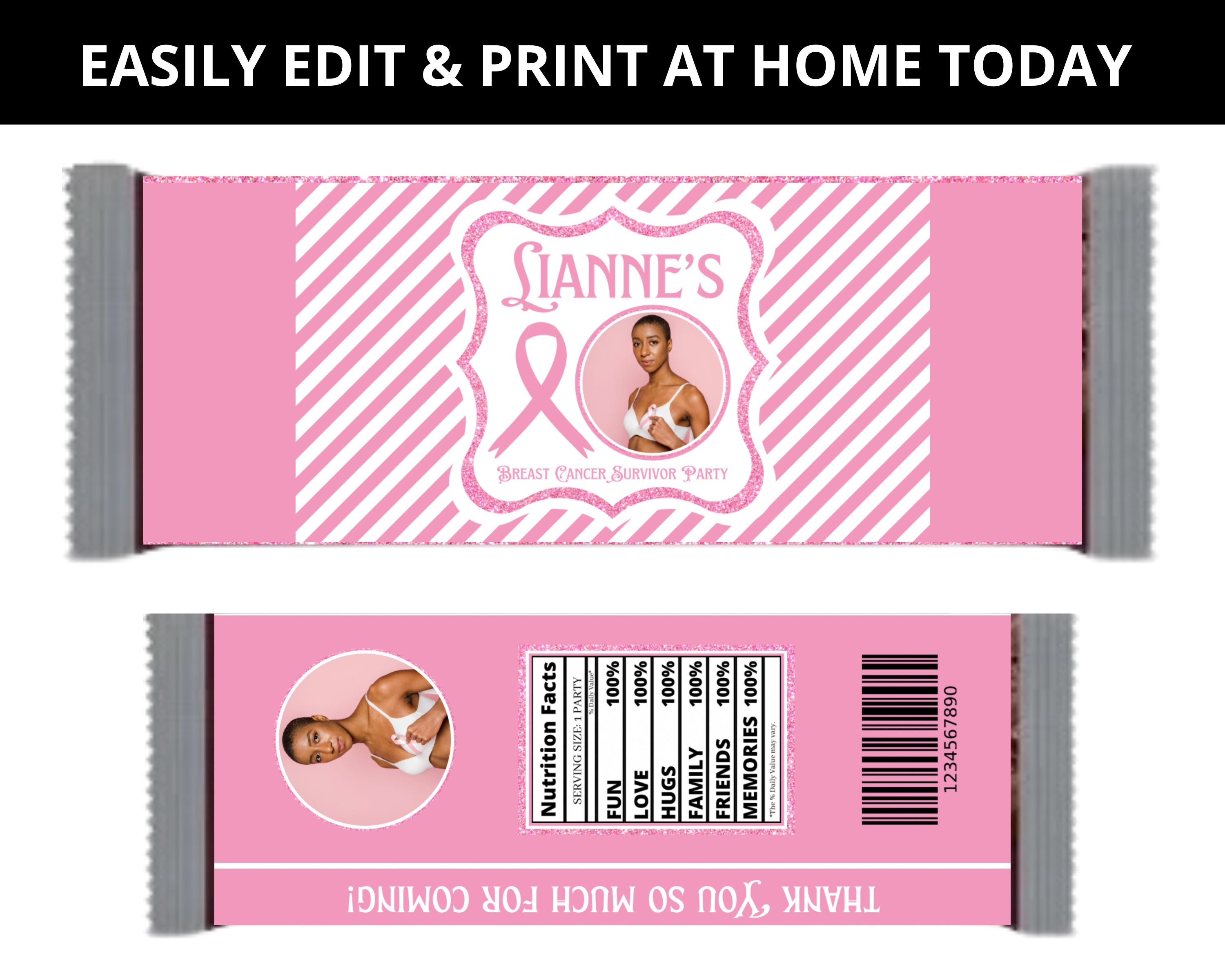 Editable Breast Cancer Survivor Template Bundle Breast Cancer - Etsy