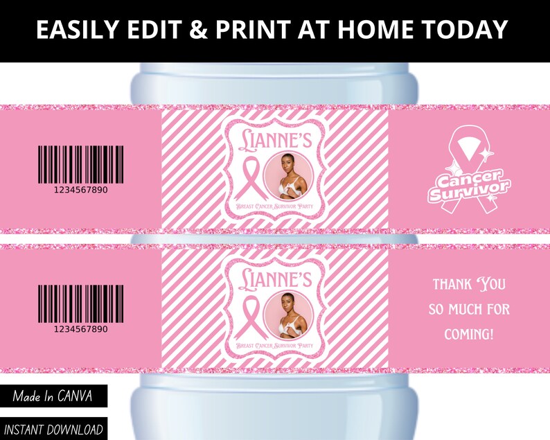 Editable Breast Cancer Survivor Template Bundle Breast Cancer - Etsy