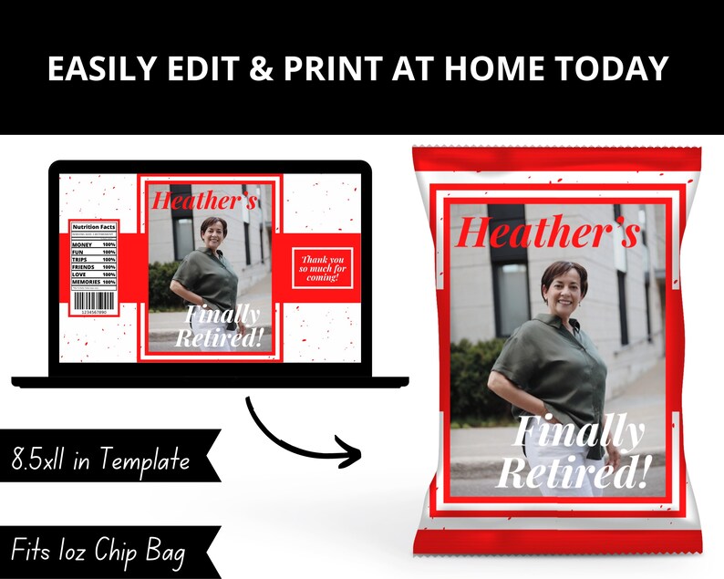 Red and White Retirement Party Template Bundle Happy - Etsy