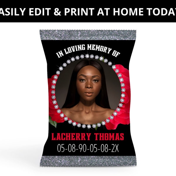 Homecoming Chip Bag Template - Etsy