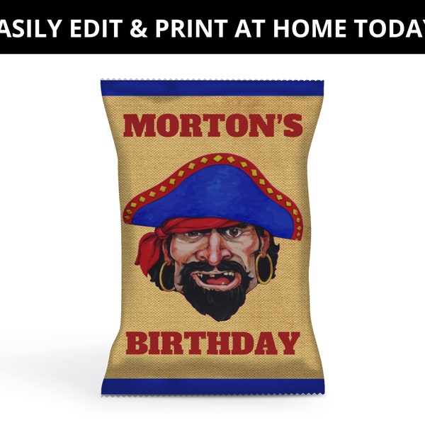 Pirate Theme Chip Bag - Etsy