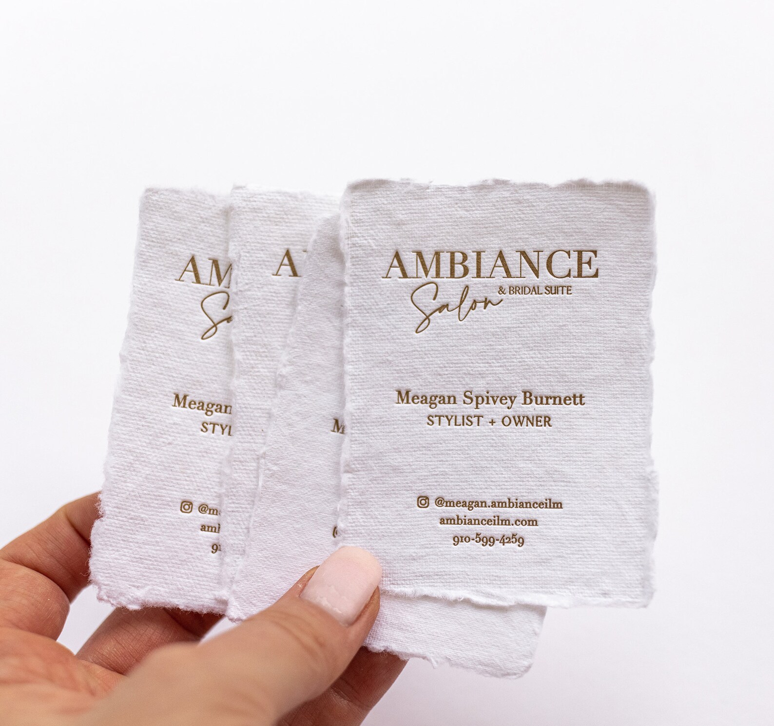 Handmade Deckled Edge Letterpress Unbleached White Business Cards - Etsy