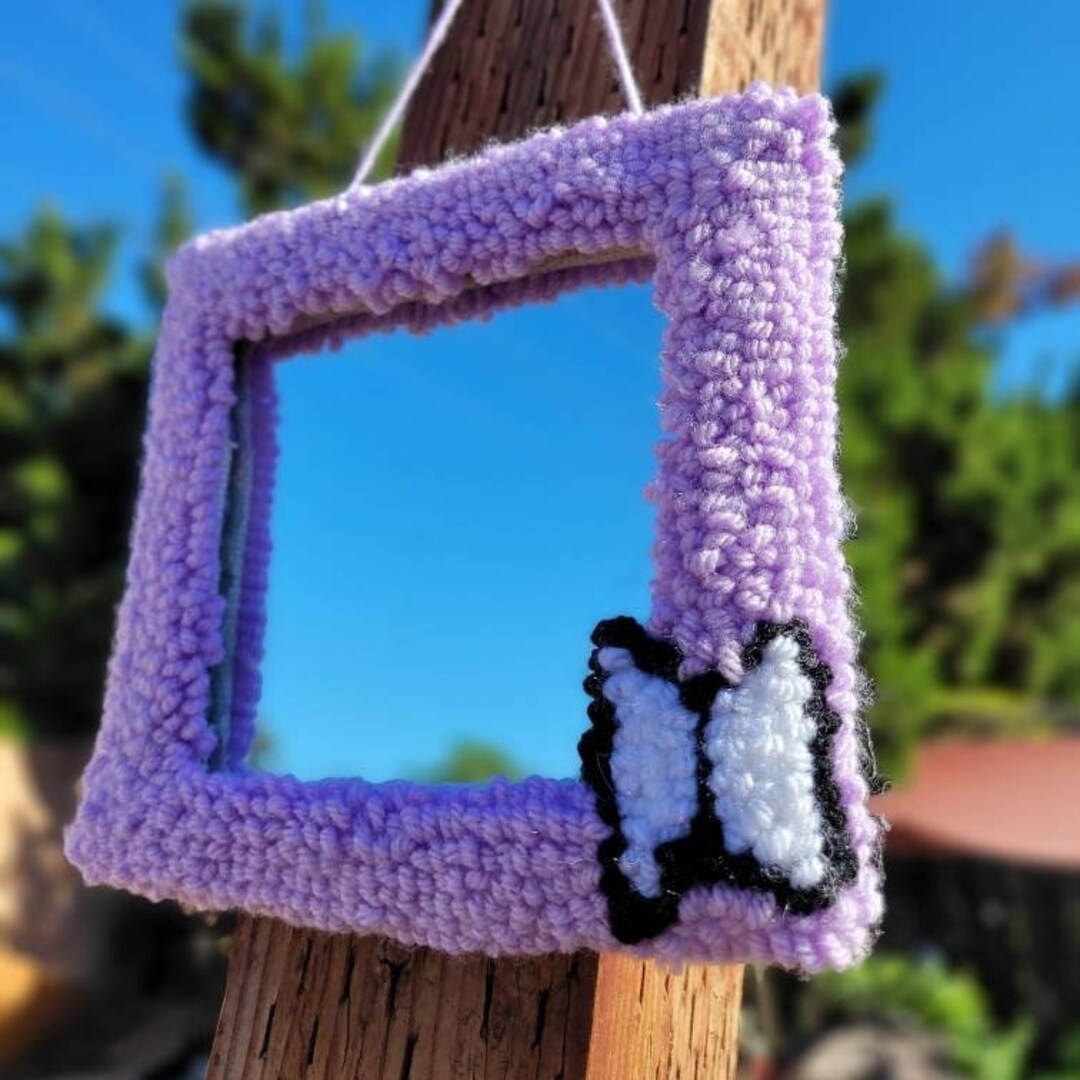 BTS Logo Hand Tufted Mirror, BTS Mirror, Purple Mirror, Punchneedle BTS ...