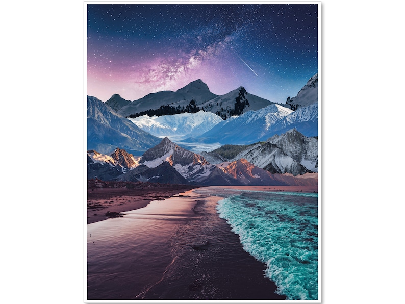 Shooting Star | Poster - Print | Paper Bonding - Etsy