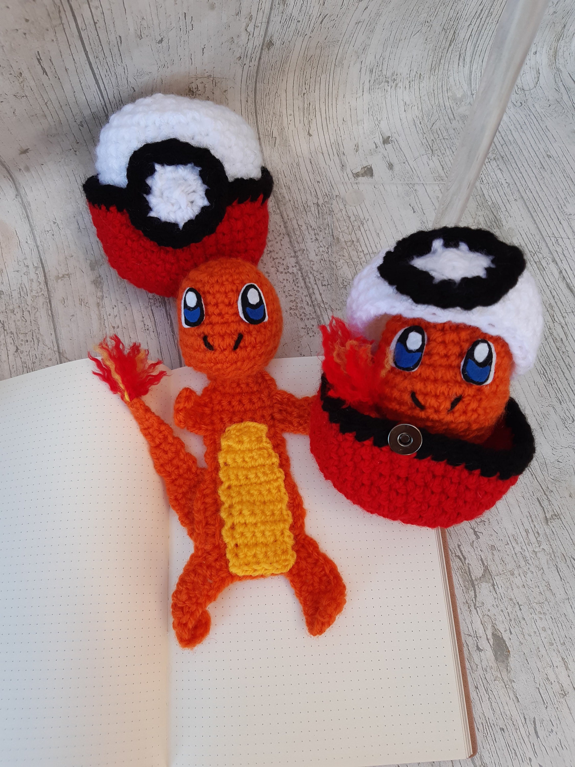 Charmander Bookmark & Poké Ball Crochet Pattern PDF File - Etsy