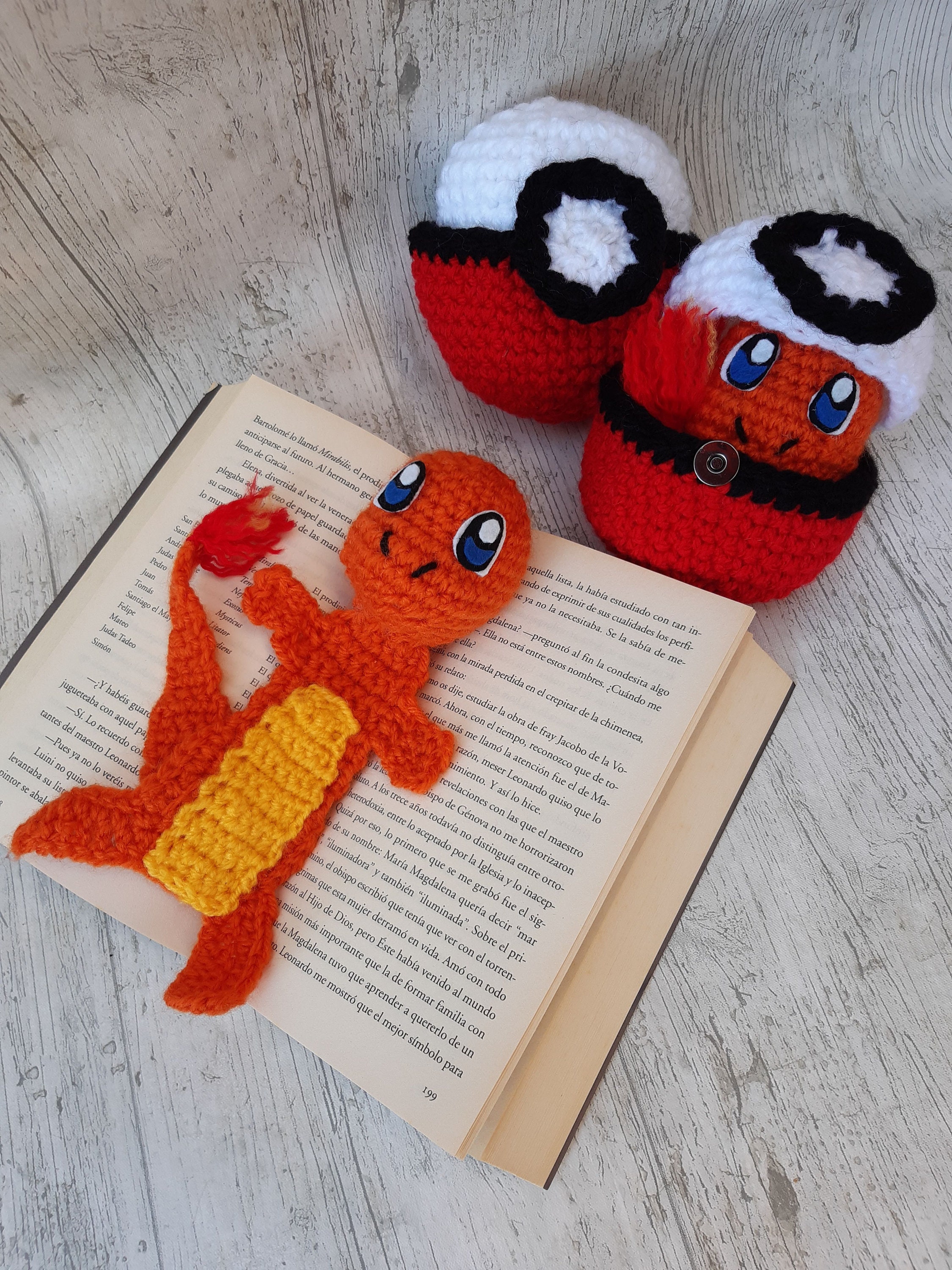 Charmander Bookmark & Poké Ball Crochet Pattern PDF File ONLY Spanish ...