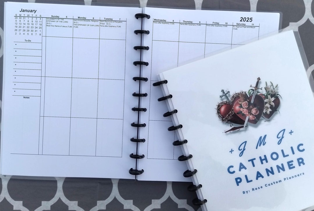 25-26 Catholic Planner - Vertical Layout - Discs, Liturgical Calendar ...