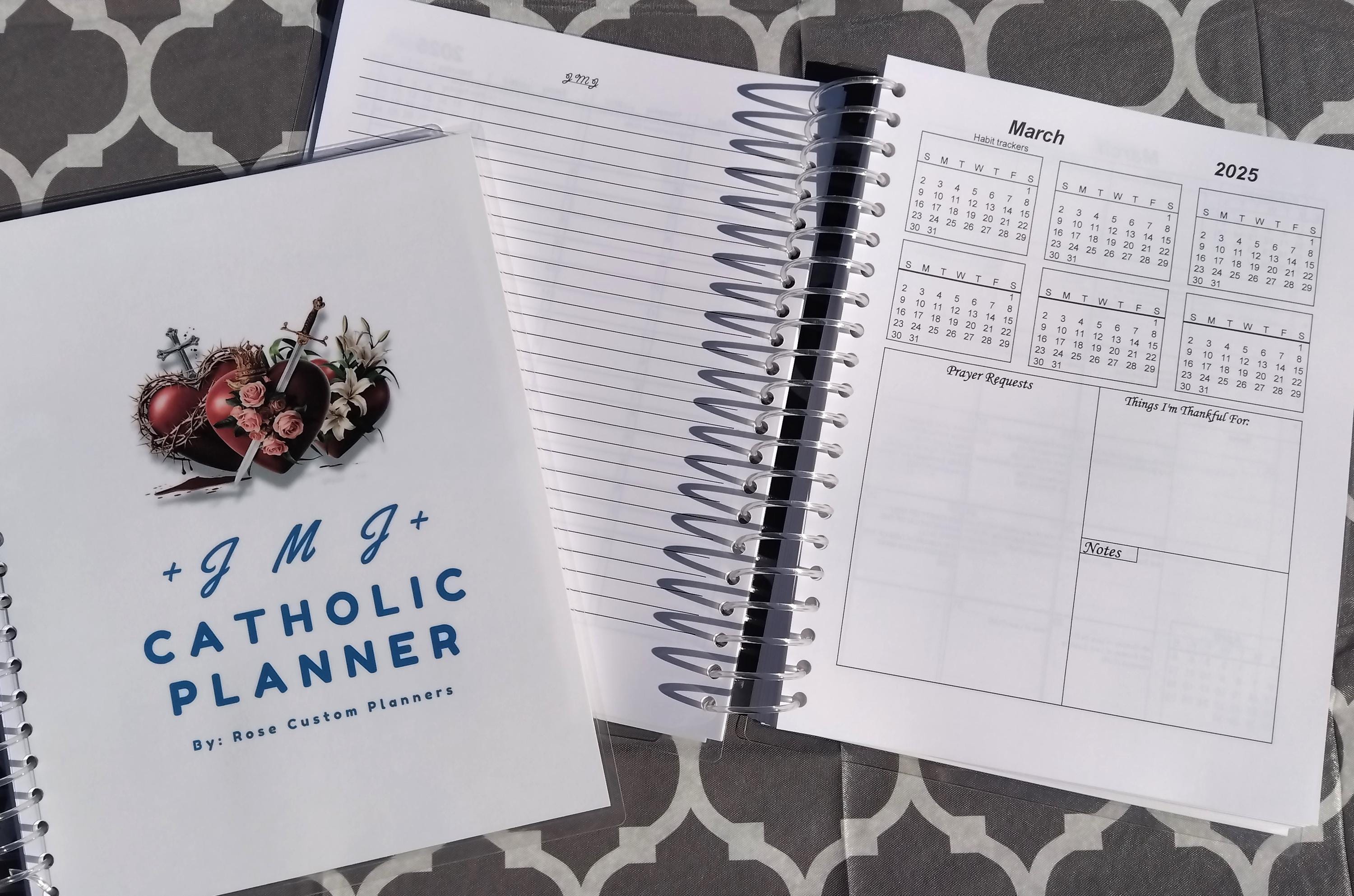 2025 Catholic Planner Vertical Layout Coiled, Liturgical Calendar ...