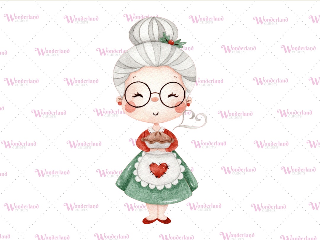 Mrs Claus Bakes Cookie With IMAGE - Etsy