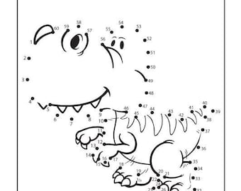Kids Dinosaur Coloring Pages Dot to Dot Coloring Pages Creative ...
